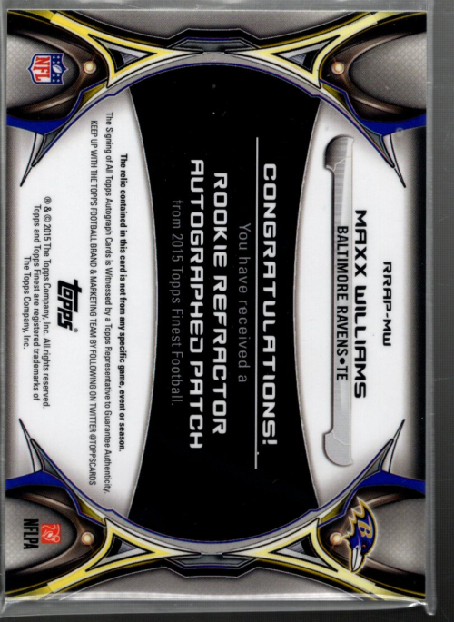 A3246 2015 Finest Rookie Autograph Blue Refractors #RRAPMW Maxx ...