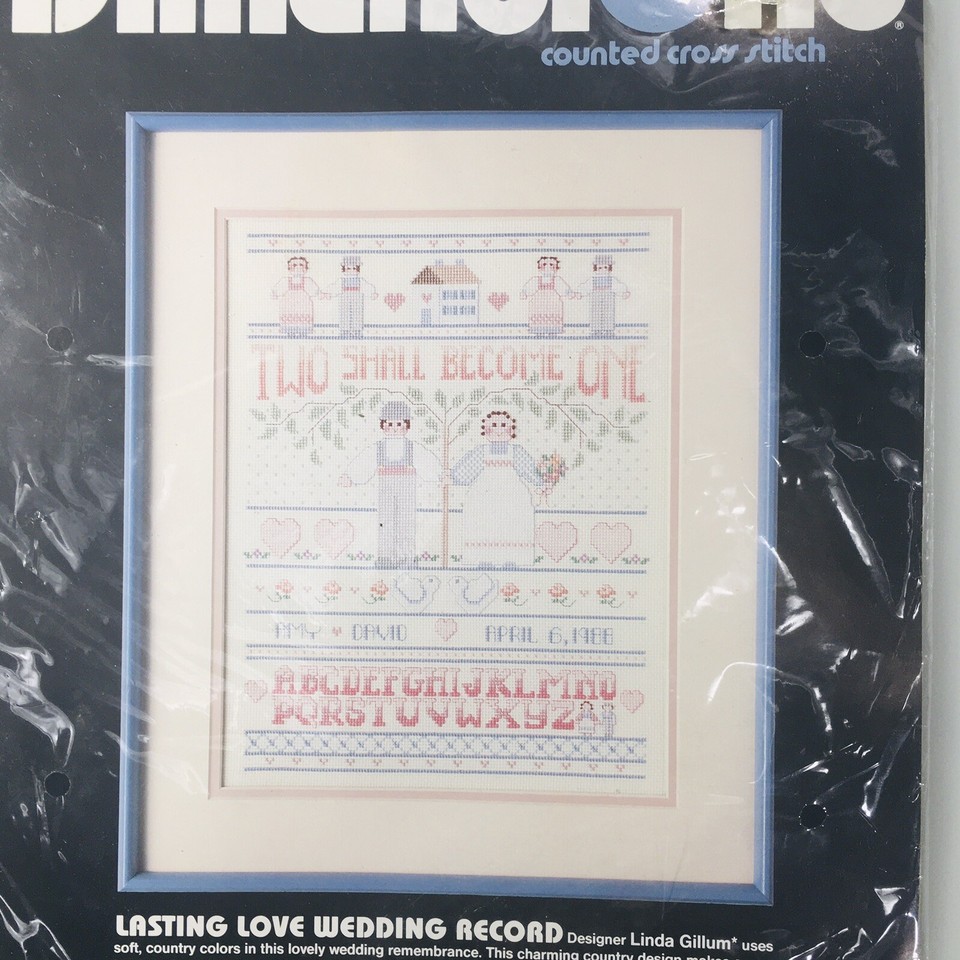 Dimensions Cross Stitch Sampler Kit Lasting Love Wedding Record Size ...