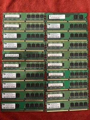(One lot of 20) Scrap Ram & Memory for possible Gold Recovery, no heat ...