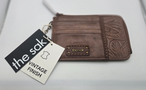 The Sak Iris Wallet in Leather Card Holder w/ Keychain Teak Leaf ...