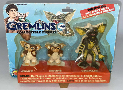 Vintage 1984 LJN Gremlins Collectible Figures 3 Pack Gizmo Stripe MOC ...