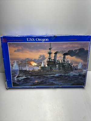 Glencoe Models 08301 U.S.S. Oregon Model Ship Kit 1:225 Scale Plastic ...