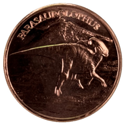 Copper Art Coins * Three-Piece Parasaurolophus Dinosaur Set * Fine .999 ...