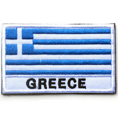 GREECE FLAG GREEK FLAG GRE FLAG TACITCA EMBROIDERED HOOK LOOP PATCH ...