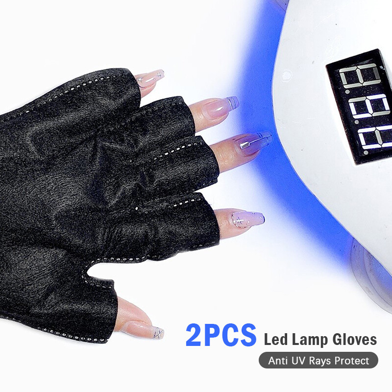 2pcs Anti Uv Rays Protect Gloves Nail Gloves Led Lamp Nail Uv ...