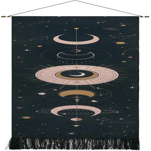 Handmade Tapestry Moon Wall Hanging Art Lever Tassels Bohemian ...
