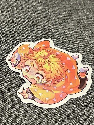 SINGER SMALL cartoon anime STICKER STICKERS Zenitsu Agatsuma fly demon ...