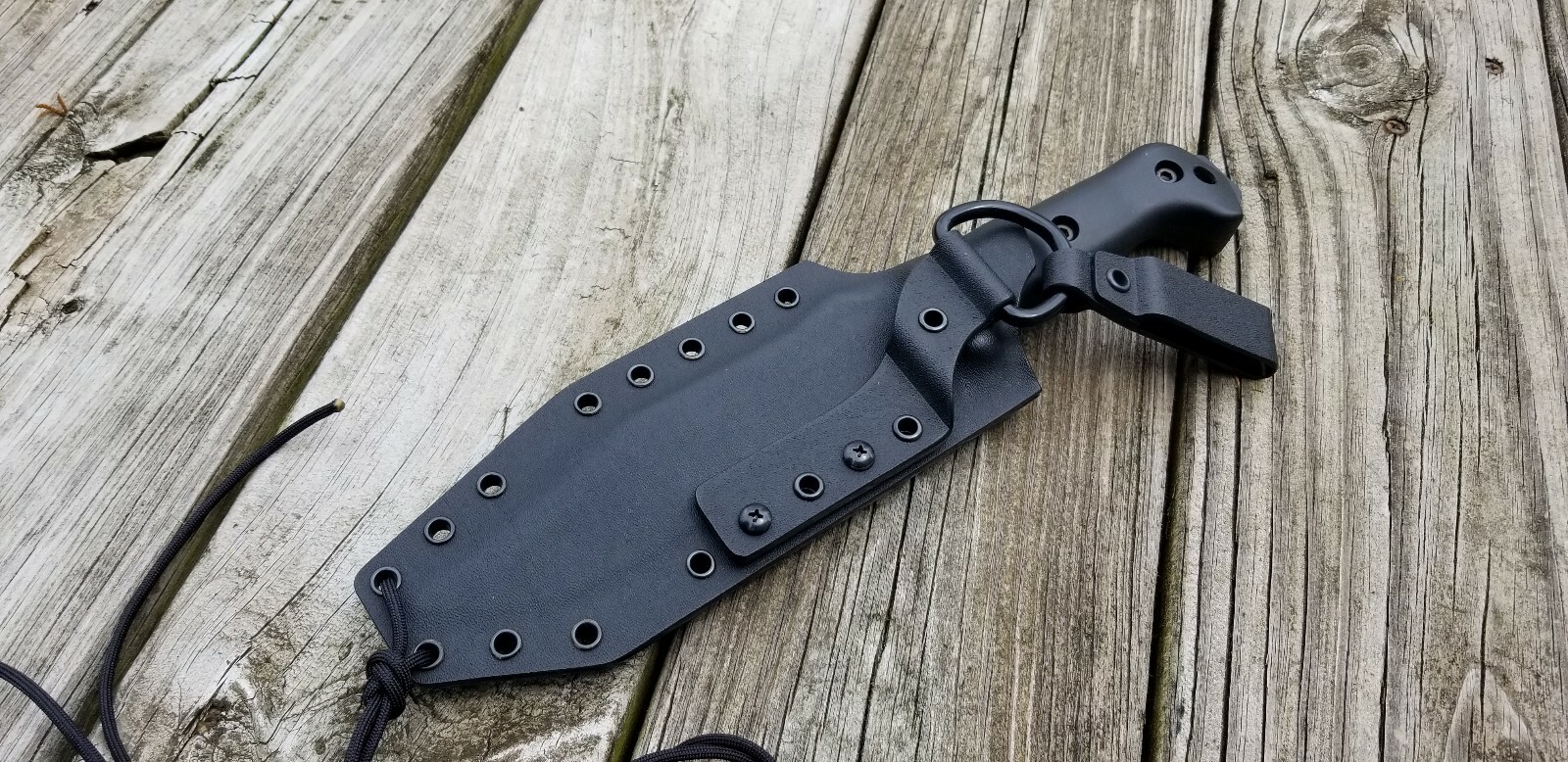 Custom Kydex sheath for KA-BAR BK7 , Firesteel holder & kydex Dangler ...