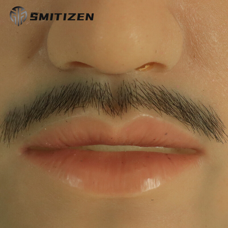 SMITIZEN Realistic Silicone Human Skin Mask With Hair Beard Masquerade ...