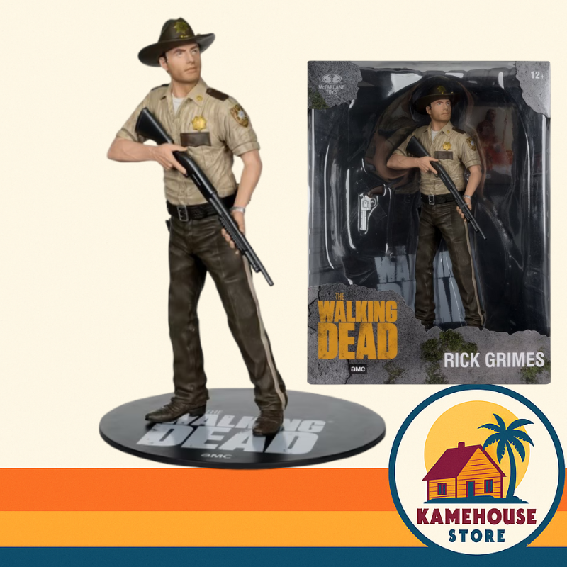 THE WALKING DEAD RICK GRIMES 10" POSED FIGURE / STATUE 1/8TH SCALE NEW ...