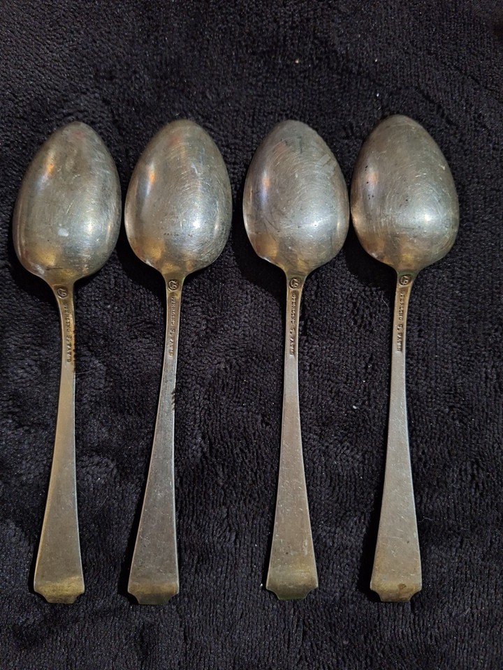 Antique Sterling Silver Spoons Lot~Set of 4~Very Nice~Apprx 5 1/4" Long ...