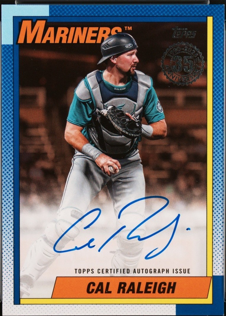 2025 Topps Series 1 - 1990 Topps Baseball Autographs Cal Raleigh #90A ...