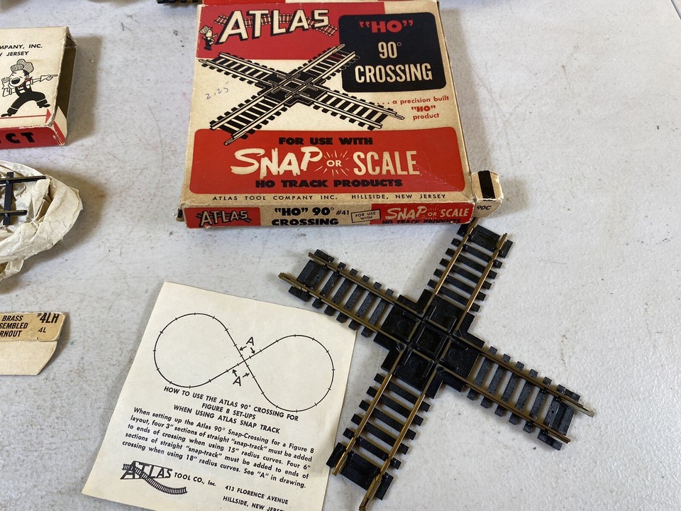 Atlas HO Scale Snap Track Vintage Model Train Railroad Lot orig box ...