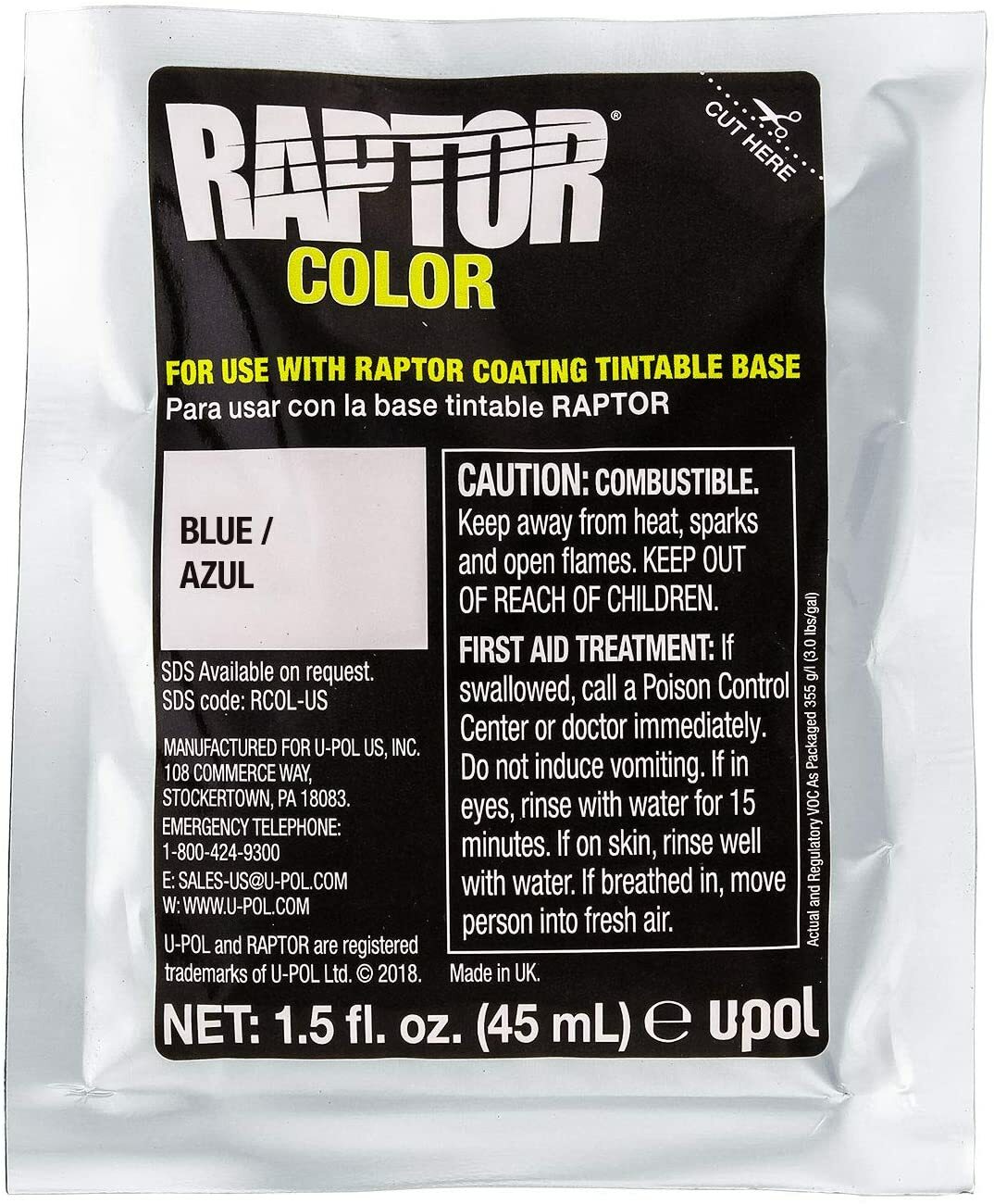 U-Pol Raptor Color Tint Pouches - Blue | eBay
