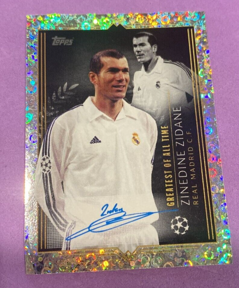 Zinedine Zidane Cars 💥 TOPPS ZIDANE AUTO #735 VOTE FOR THE GOAT