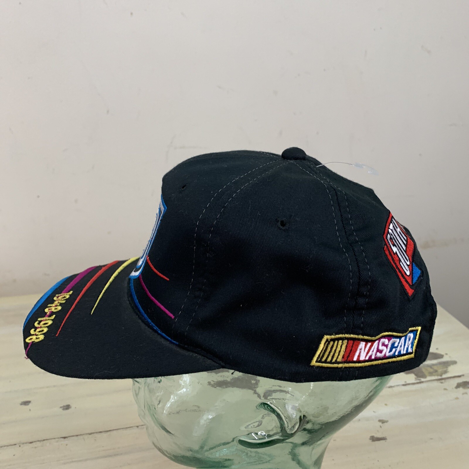 NASCAR - Vtg 50th Anniversary 1948-1998 Black NWOT SnapBack Hat Skate ...