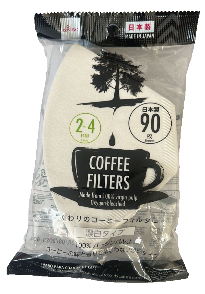 Daiso Japan Coffee Filters Made from 100% Virgin Pulp Unbleached 2-4 ...