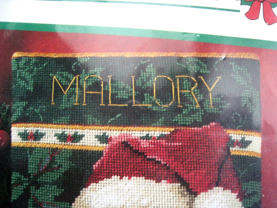 Christmas Holiday Dimensions Needlepoint Stocking Craft Kit,DEAR SANTA ...