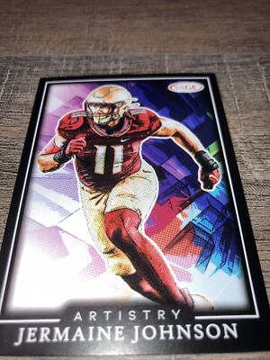 2022 Sage Artistry BLACK TRIM CANVAS (RC) JERMAINE JOHNSON Jets #17 Hit ...