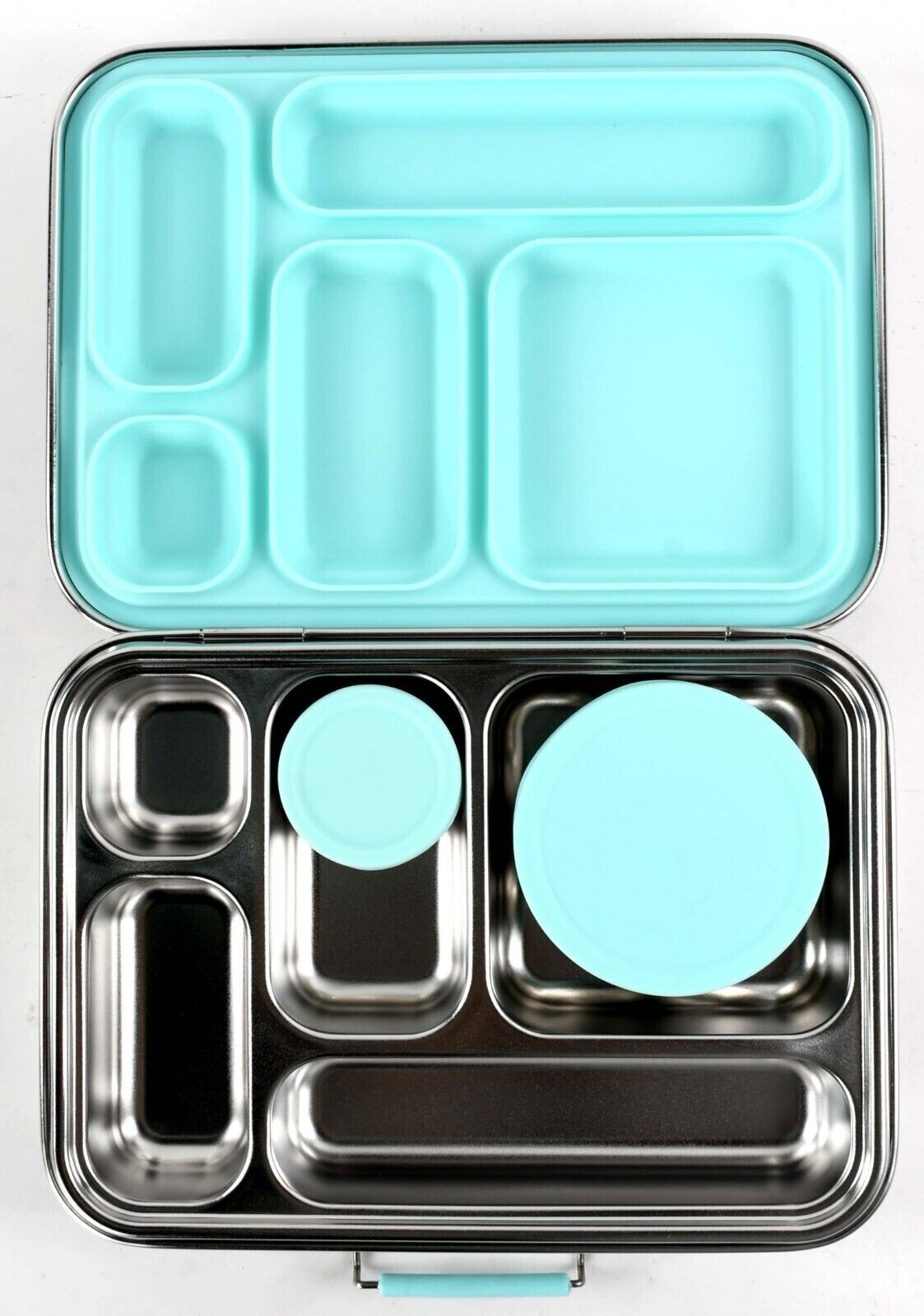 Stainless Steel Lunch Box Set Container Leak Proof 5 Compartment Bento ...