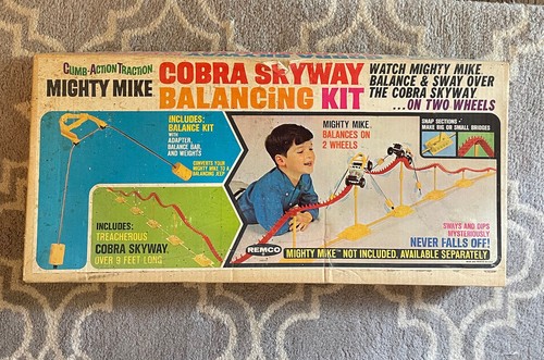 1968 Remco Balancing Mighty Mike Gift Set Cobra Skyway Raceway Vintage ...
