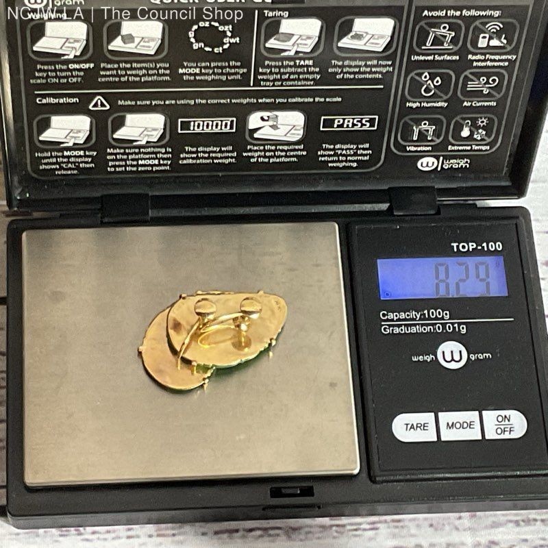 MING'S 14K Yellow Gold and Jade 30mm Earrings- 8.29g | eBay