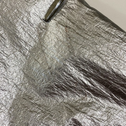 DKNY Lightweight Jacket Metallic Silver Y3K Futuristic Packable Size XL ...