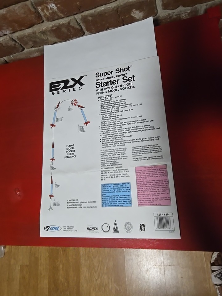 90s Estes Flying Model Rocket Mini Poster & Rocket Stickers Only. | eBay