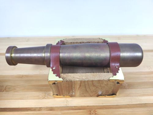 12" Antique Or Vintage Bronze/Brass Signal Cannon Structure Display | eBay
