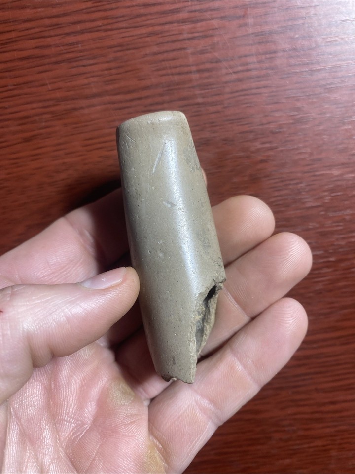 MLC s7761 3” Pipestone Adena Block End Stone Tube Pipe Medina Co Ohio ...