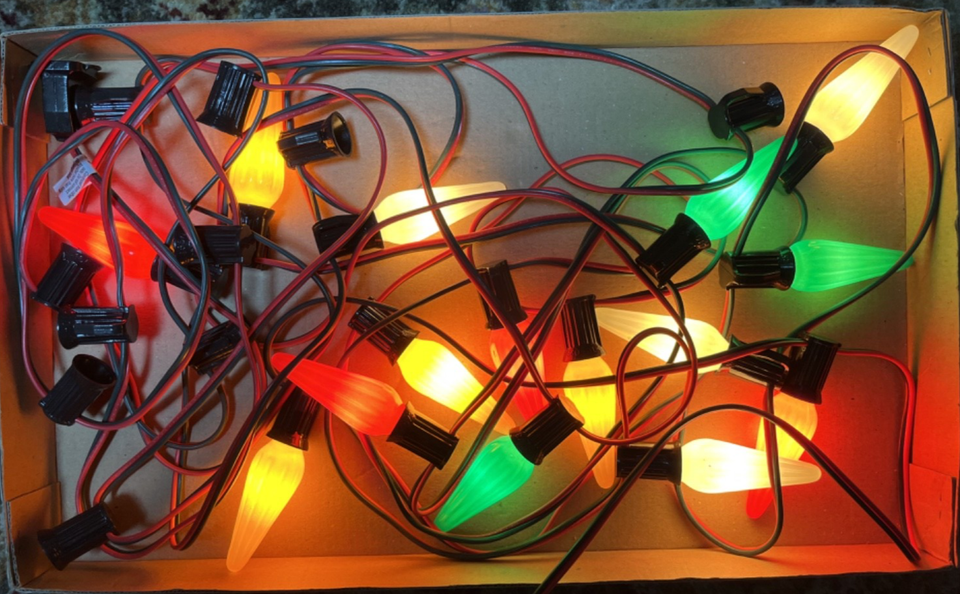 PARTIAL SET Christopher Radko Shiny Brite Glo-Brite Light Set Christmas ...