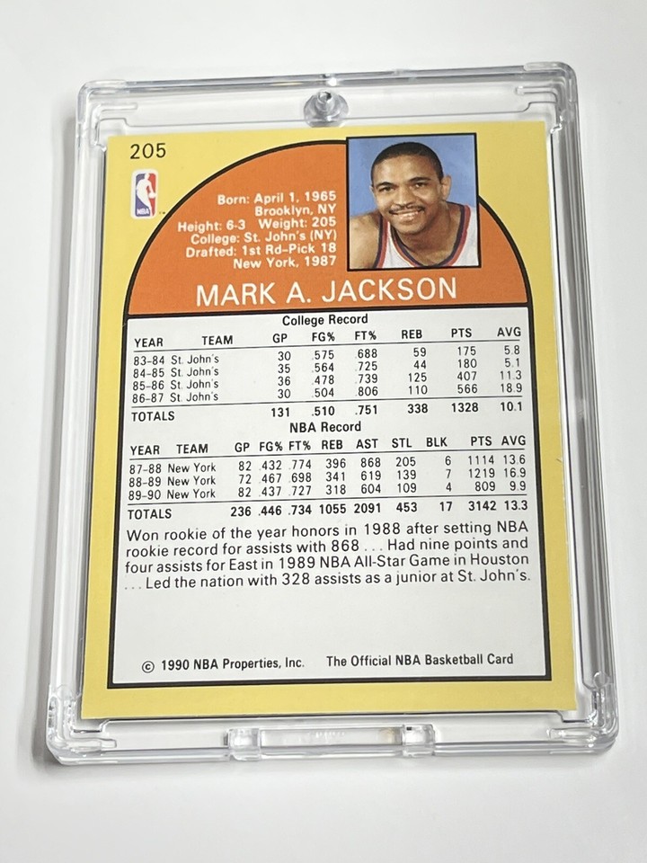 MARK JACKSON 1990-91 Hoops Basketball Card #205 Menendez Brothers In ...