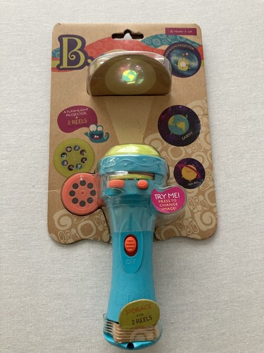 B. Light Me To The Moon Kids Flashlight Projector Teal 2 Reels Planets ...