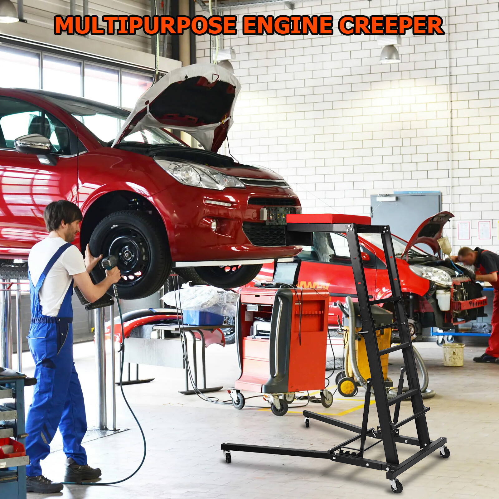 Foldable Topside Creeper Garage Mechanic Engine Ladder Car Shop Truck ...