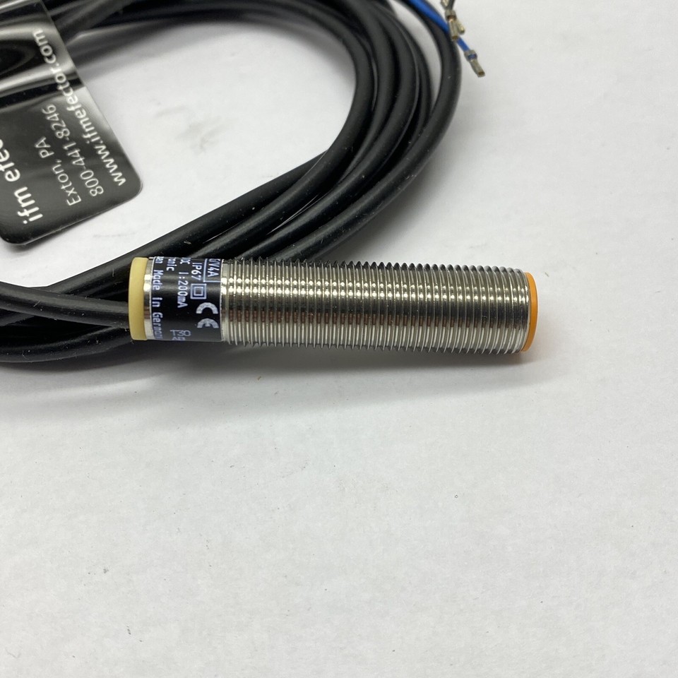 IFM Efector 24V 10-30VDC 2mm Range M12 x 1 Inductive Proximity Sensor ...