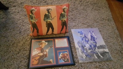 Vintage Roy Rogers collectible Fringed Pillow print photo lot 77 of ...
