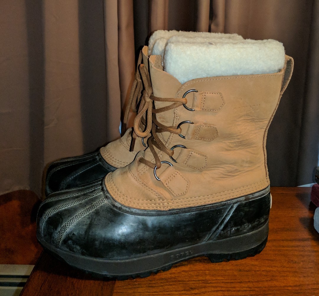 SOREL CARIBOU II WATERPROOF WINTER BOOTS SNOWMOBILE HUNTING LINERS MENS ...
