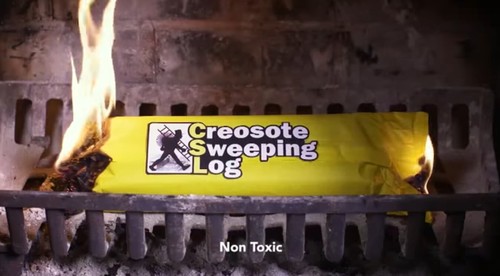 2 pack Creosote Sweeping Log for Fireplaces and Woodstoves, Chimney ...