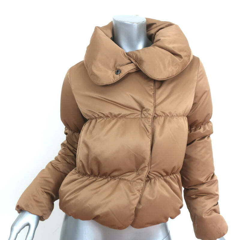 Theory Down Puffer Jacket Keilly Gold Satin Size Peti… - Gem