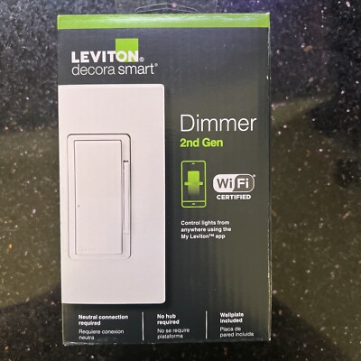Leviton Decora Smart Dimmer 2nd Generation Wall Switch - White D26HD ...