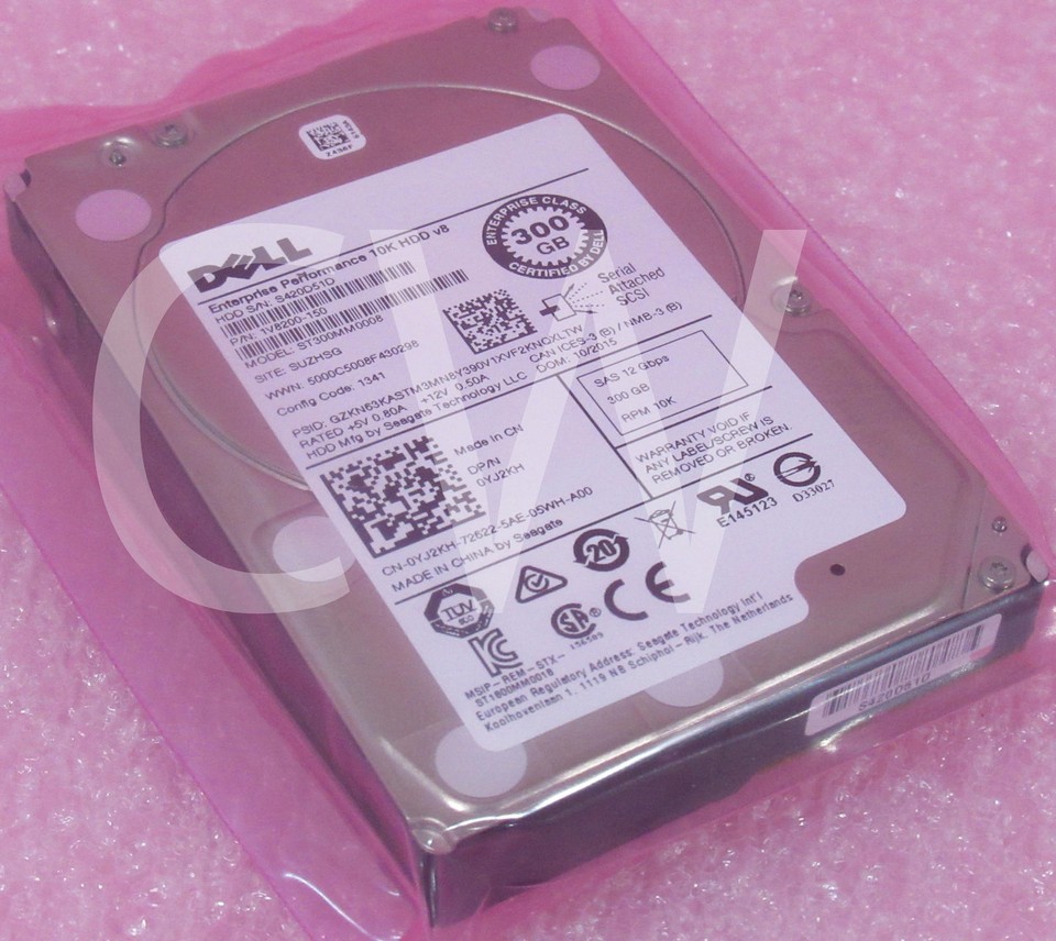 YJ2KH 0YJ2KH ST300MM0008 Dell 300GB 10K 12G 128MB 2.5in SAS Hard Drive ...