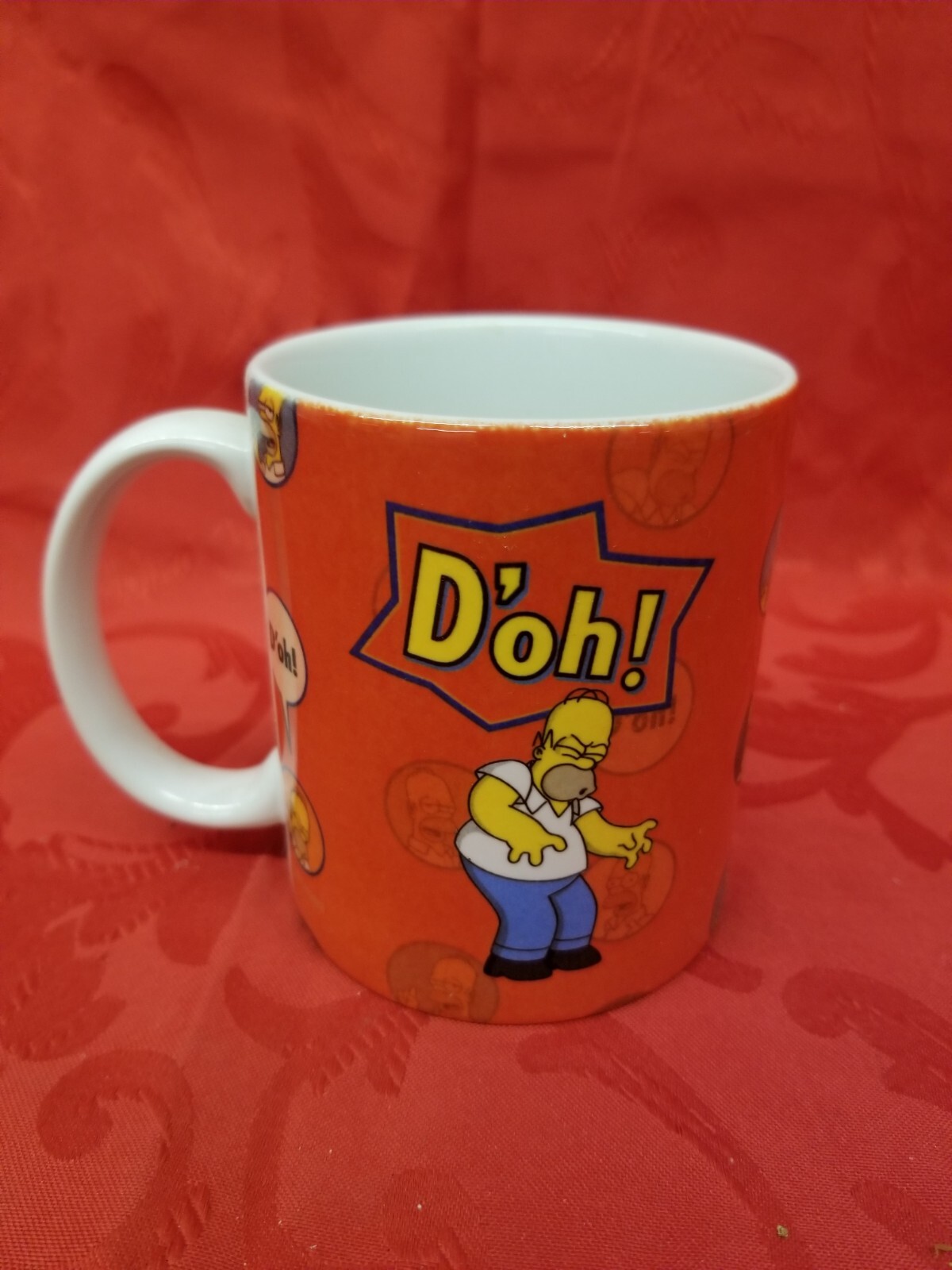 Simpson's 2004 20th Century Fox D'oh Homer Simpson Mug Red | eBay