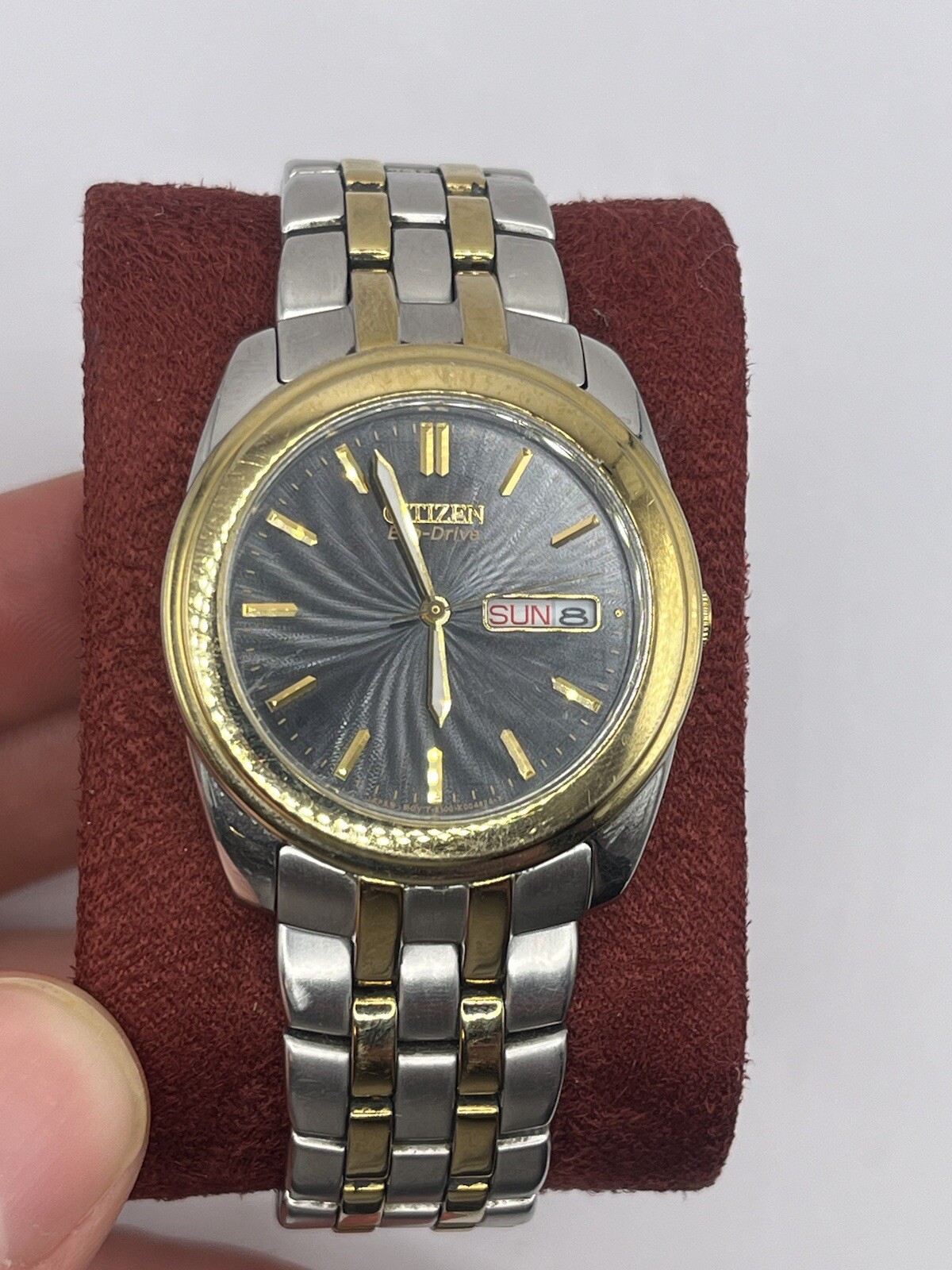 Citizen Mens E101-SO56535 Eco-Drive Watch Two Tone Gold And Stee Band ...