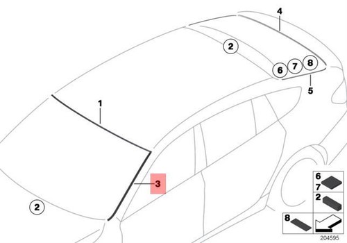 Genuine BMW 5 Series F07 GT Windshield Moulding Trim Left OEM ...