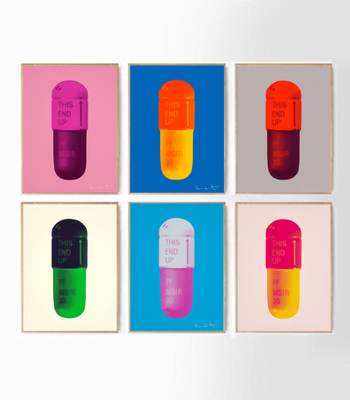 Damien Hirst Paintings Pills Why Damien Hirst Is Seeing Dots In His