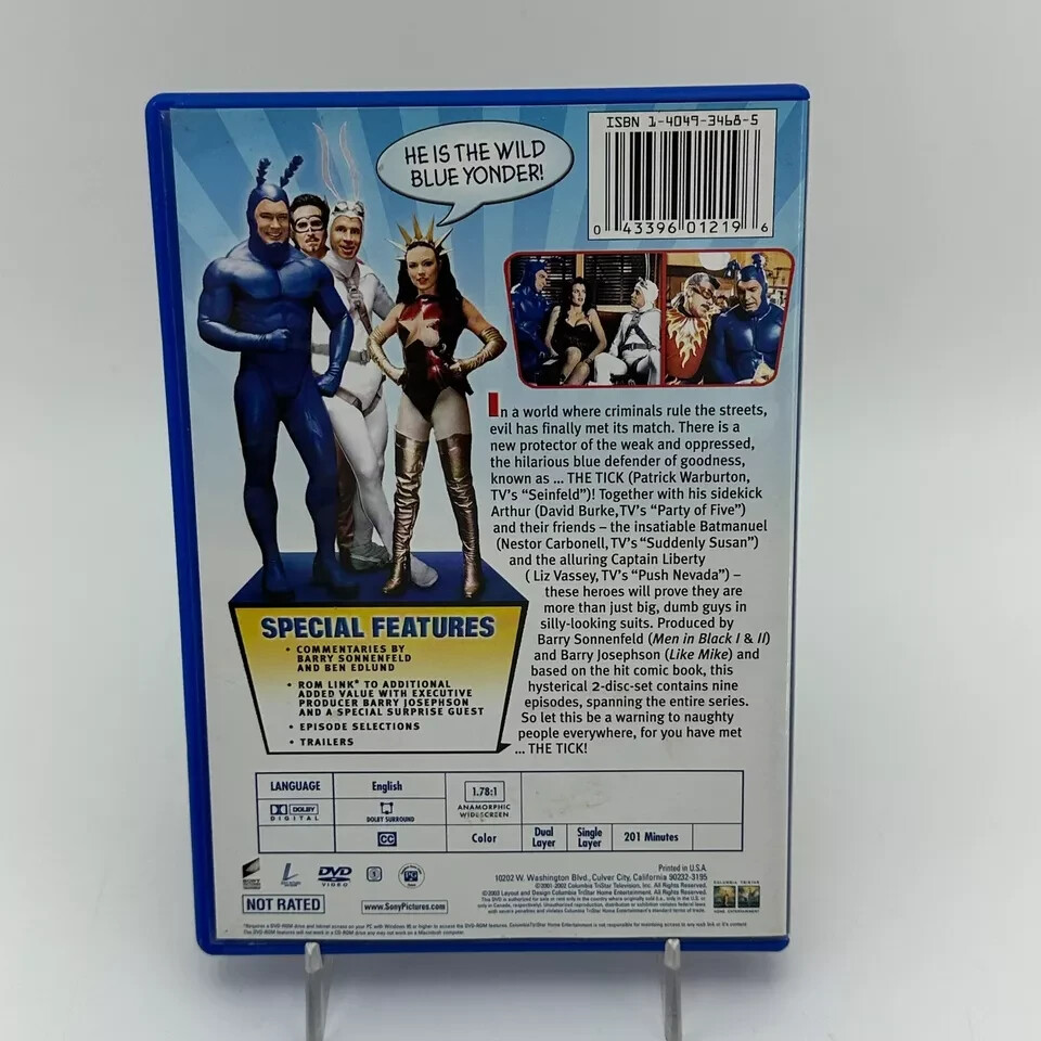 The Tick Complete Series DVD Big Blue Bug of Justice Patrick Warburton ...
