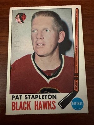 1969-70 Pat Stapleton O-Pee-Chee hockey card #69 - Chicago Blackhawks ...