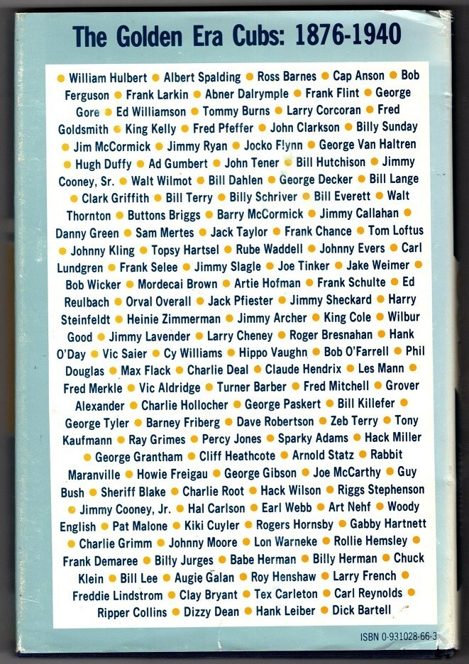 The Golden Era CHICAGO CUBS 1876-1940 1985 book Eddie Gold / Art Ahrens ...