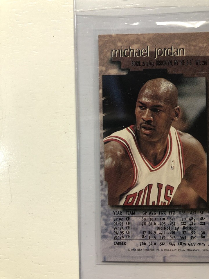 1996 SkyBox Premium Michael Jordan #16 Gold | eBay