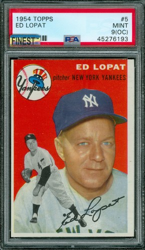 1954 TOPPS # 5 ED LOPAT PACK FRESH PSA 9 MAC FINEST & SPOTLESS * | eBay